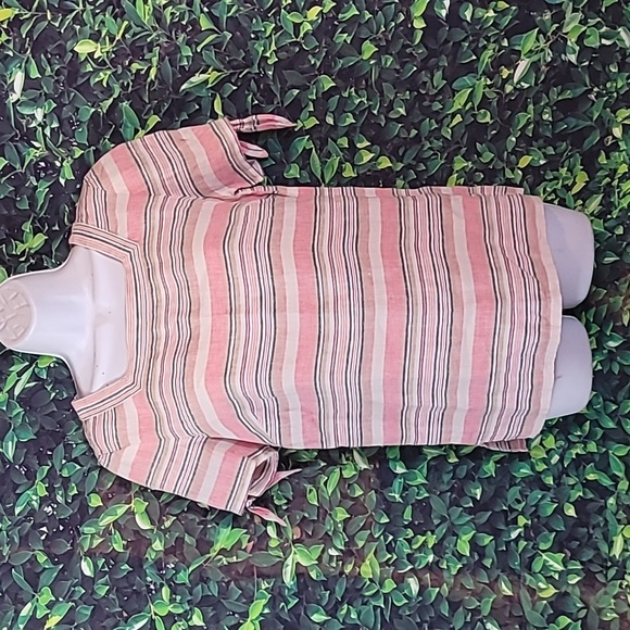 Talbots | Tops | 0 Linen Striped Talbots Top | Poshmark